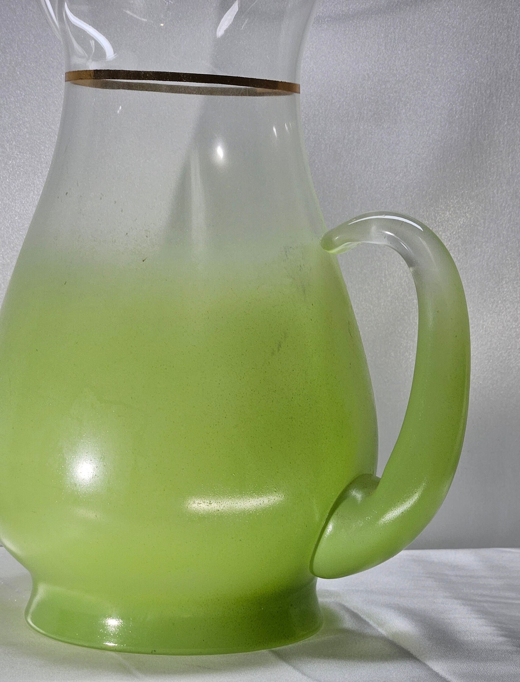 MCM Blendo Yellow Frosted Medium Size Pitcher by West Virginia ...