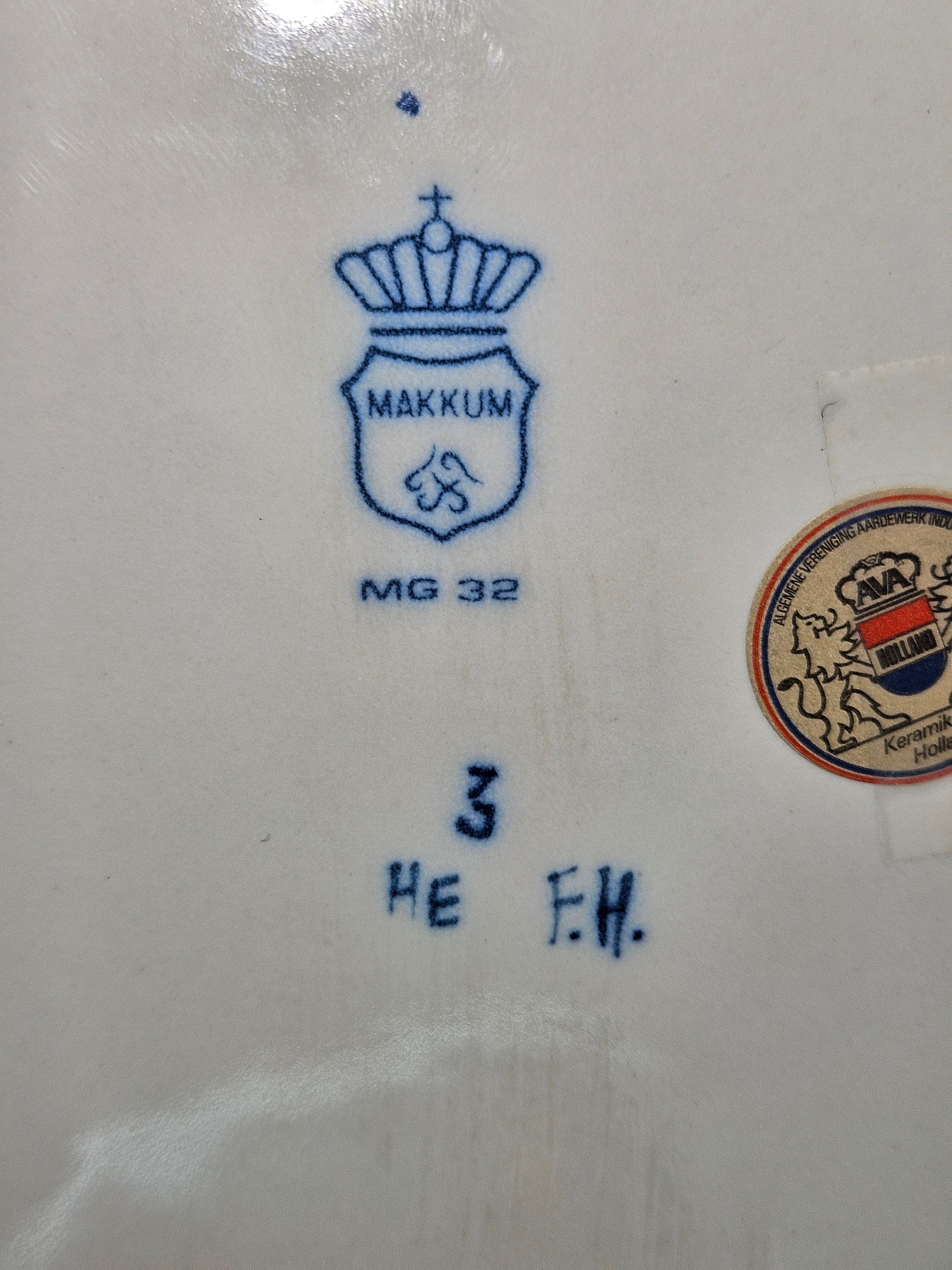 AVA Holland 11 LARGE Royal Delph Blue Holland Mantle Clock W/ Scholer ...