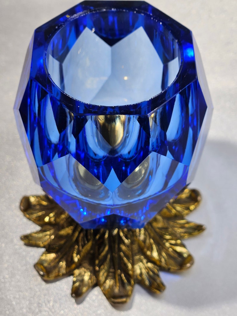 MCM Cobalt Blue Crystal Stache Lighter .... - Etsy