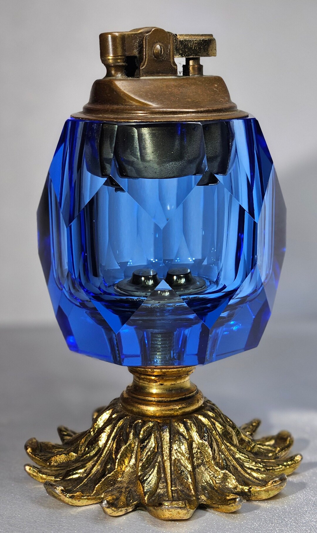 MCM Cobalt Blue Crystal Stache Lighter .... - Etsy