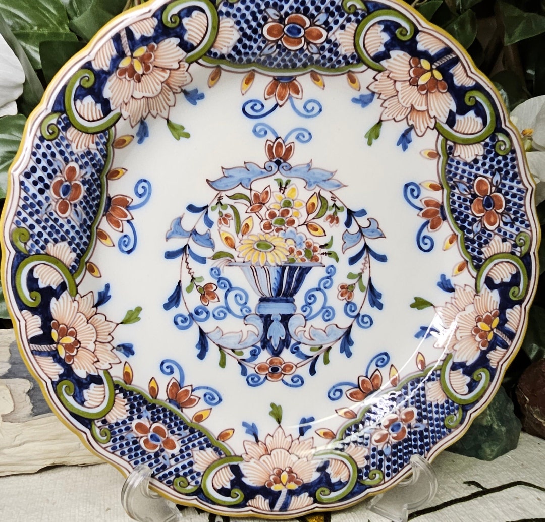 Vintage T.M. Large Wall Plate Royal Delph Tichelaar Makkum Hand Painted ...