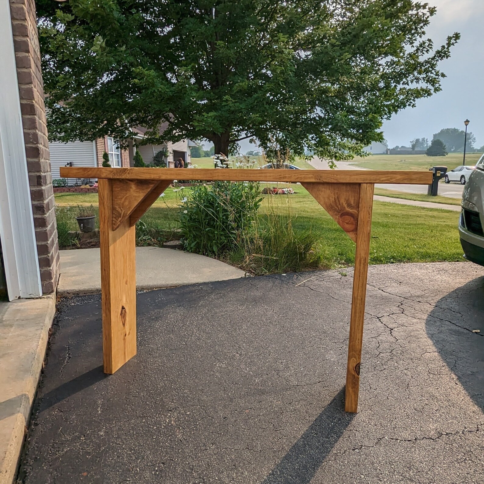Narrow Console Table Rustic Wood Entryway Plant Stand Behind - Etsy