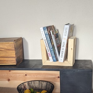 Mini Kitchen Bookcase: Handmade Pine Cookbook & Recipe Holder - Etsy