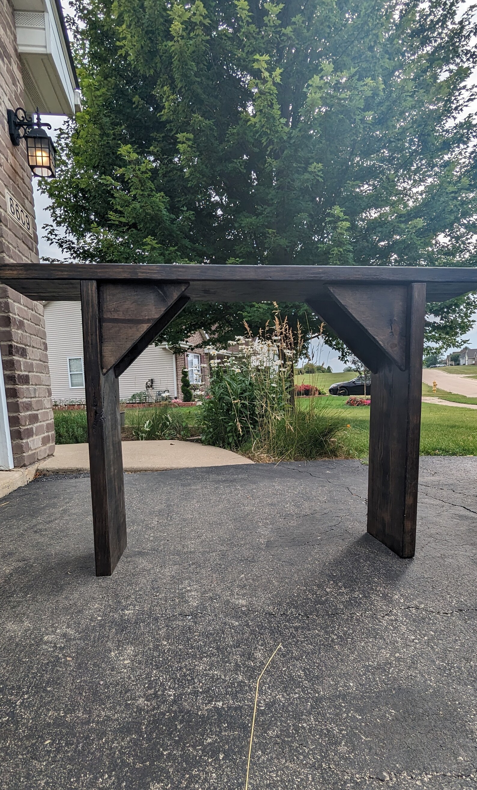Narrow Console Table Rustic Wood Entryway Plant Stand Behind - Etsy