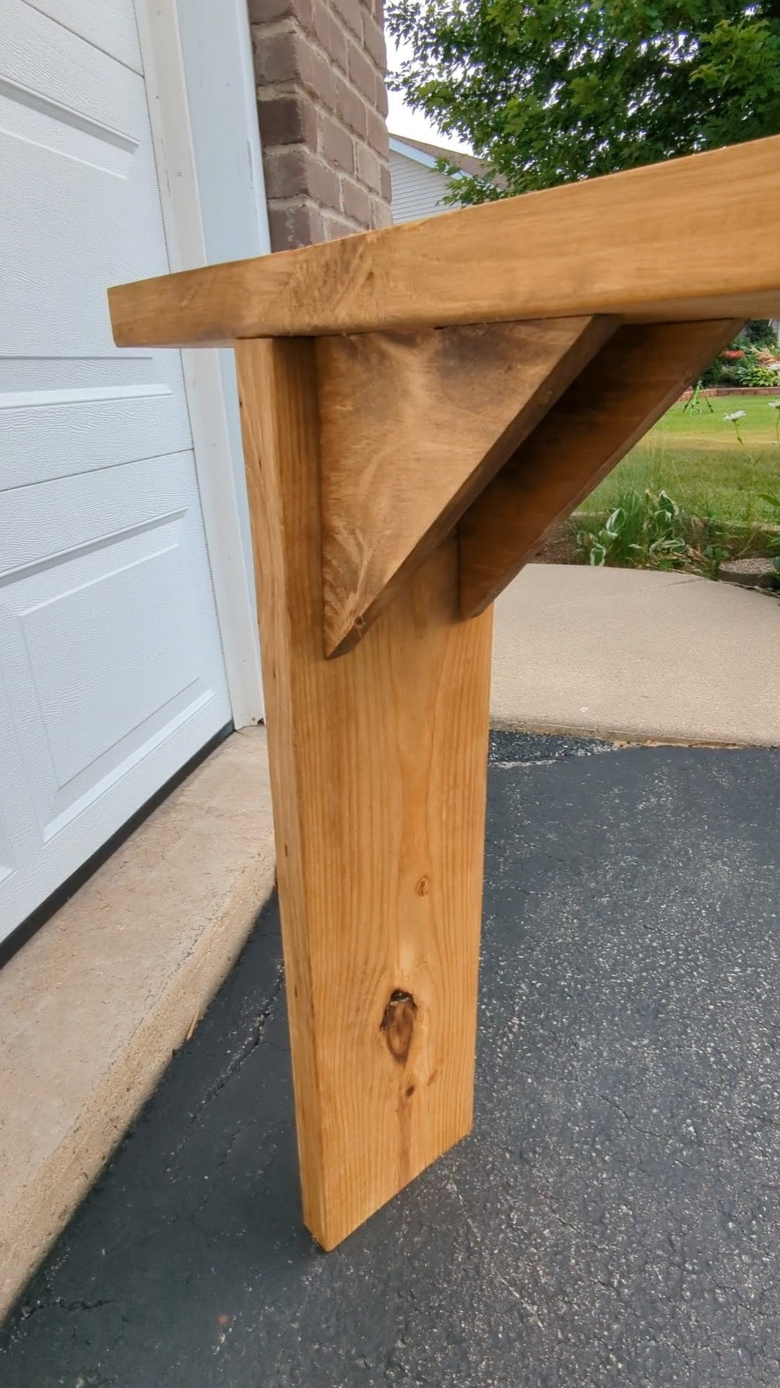 Narrow Console Table Rustic Wood Entryway Plant Stand Behind - Etsy