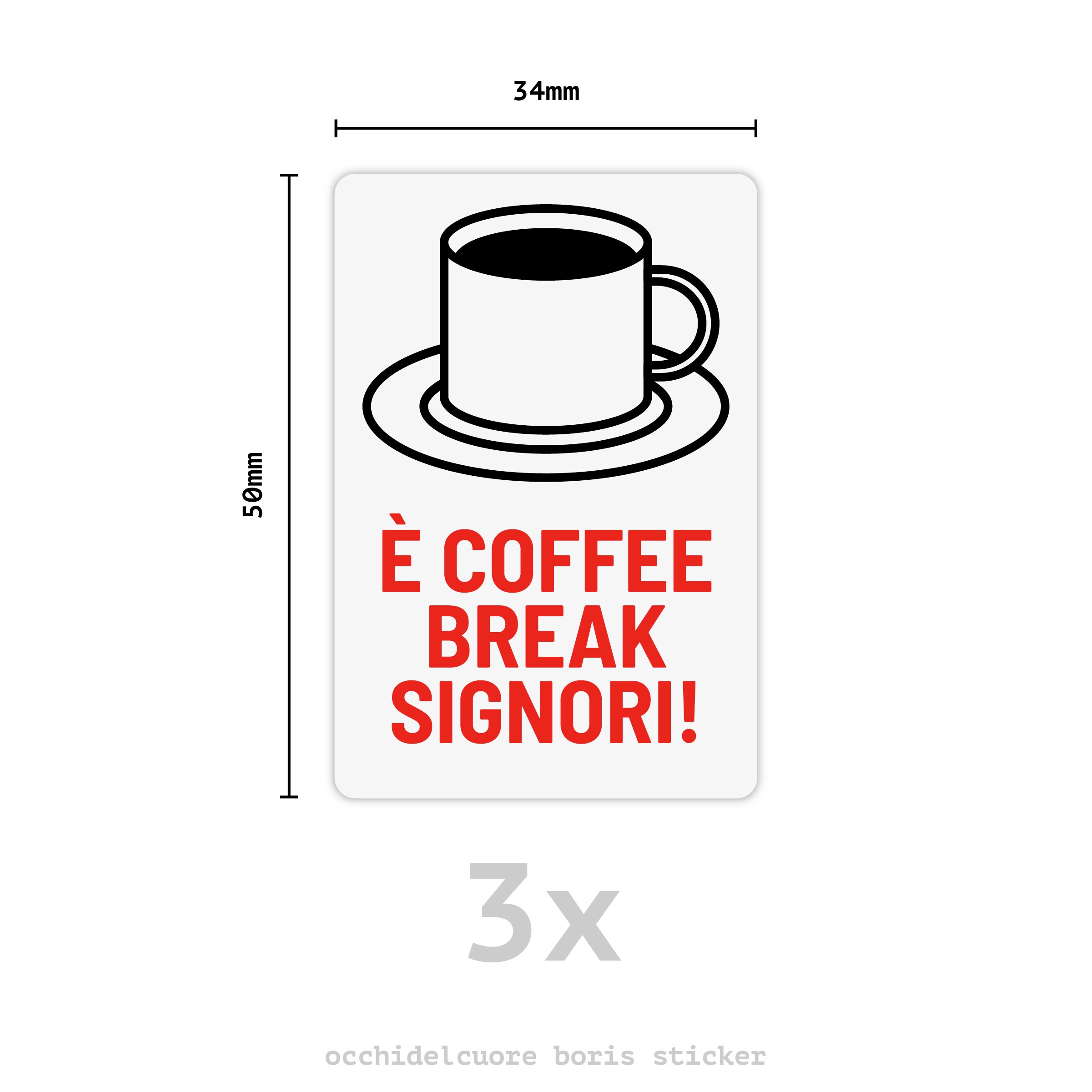 3x Sticker Boris Duccio It's Coffee Break Gentlemen - Etsy