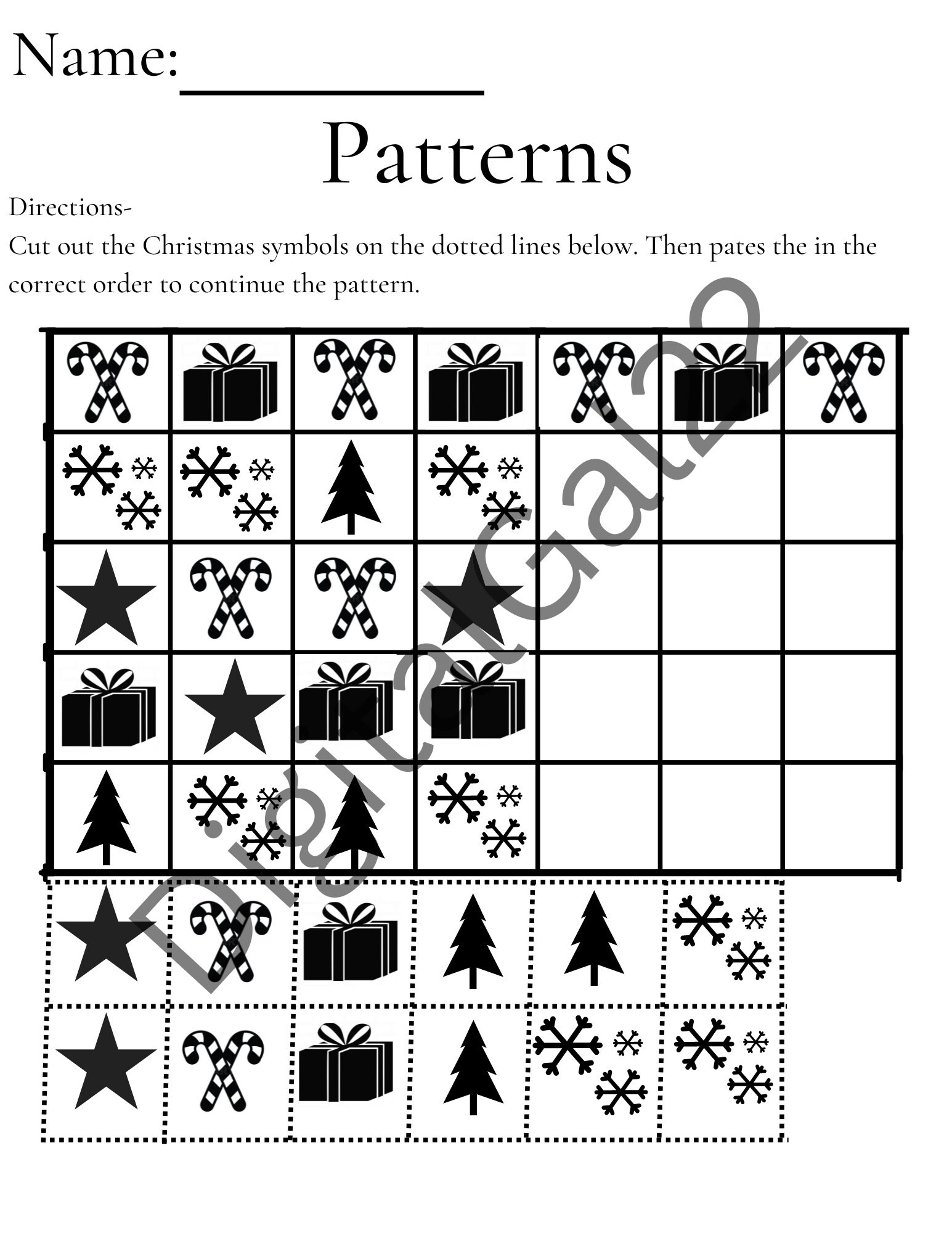 Pre-k/kindergarten Christmas Worksheets - Etsy