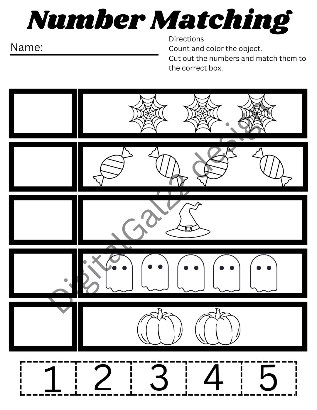 Pre K/ Kindergarten Halloween Worksheets - Etsy