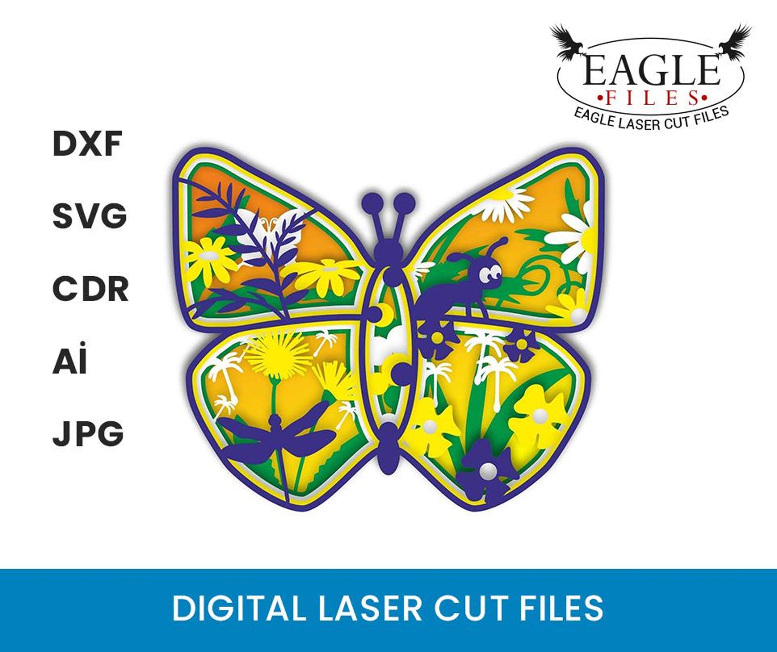 3D Layered Svg File, Laser Cut Files for Cnc and Cricut, Svg Dxf Cdr Ai ...