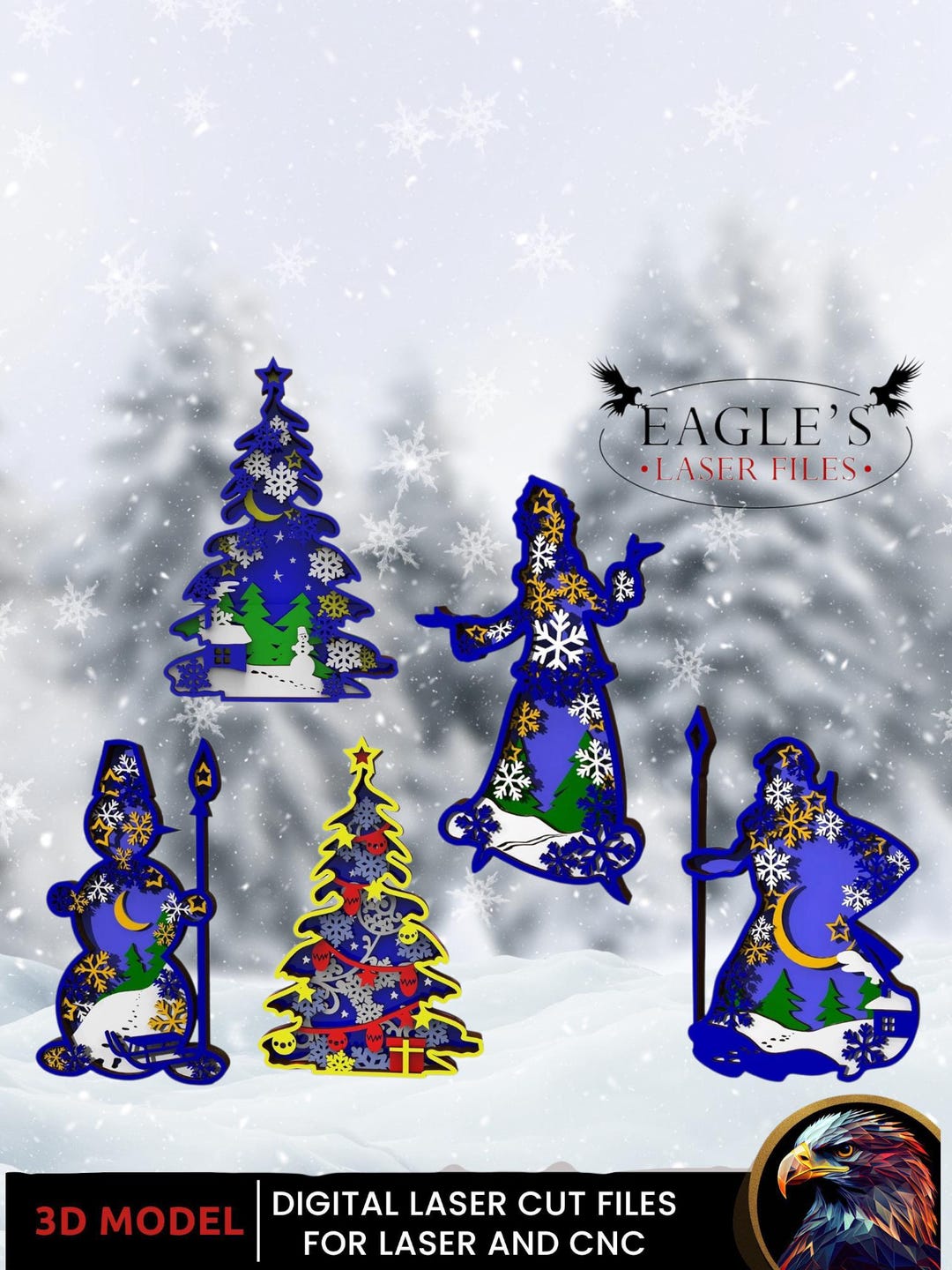 Christmas Multilayer SVG Bundle | Festive Ornaments & Holiday Scenes ...