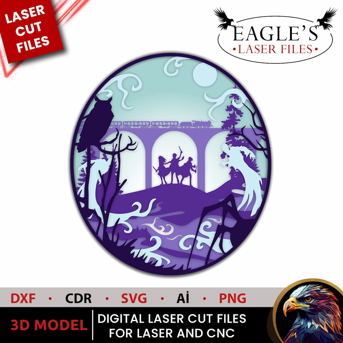Harry Potter Multilayer SVG Bundle - Hogwarts, Patronus Stag & Deathly ...