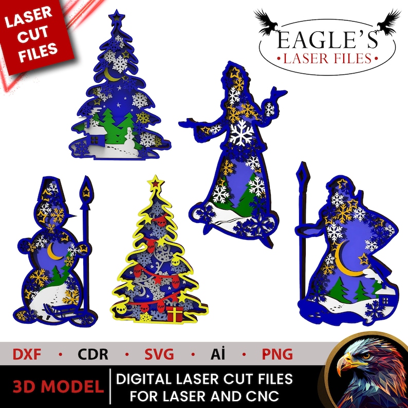 Christmas Multilayer SVG Bundle | Festive Ornaments & Holiday Scenes ...