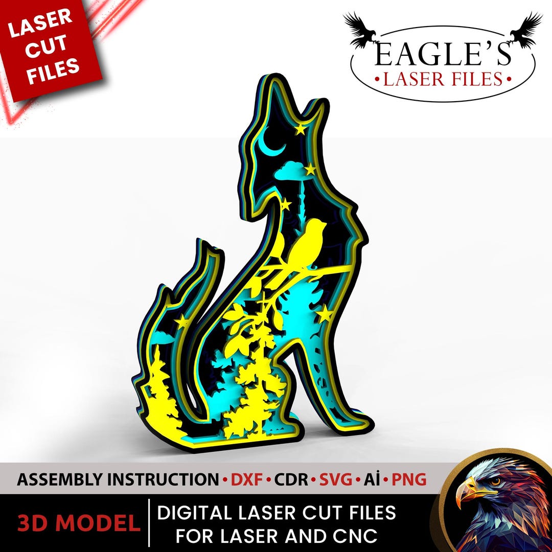 3D Layered Svg File, Laser Cut Files for Cnc and Cricut, Svg Dxf Cdr Ai ...