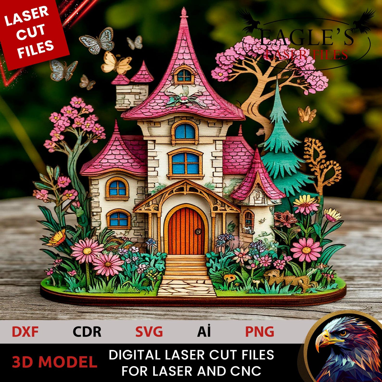 Fairy Tale House Laser Cut File: SVG, Glowforge (digital Download) - Etsy
