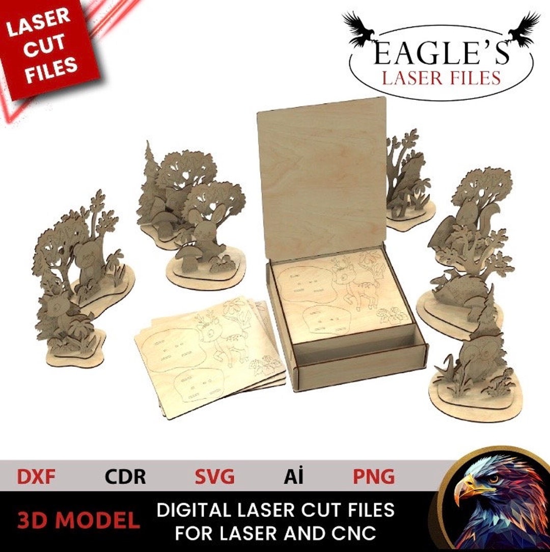 Dıy Paint Kits Files Laser Cut Files Painting Kit Consisting of 8 ...