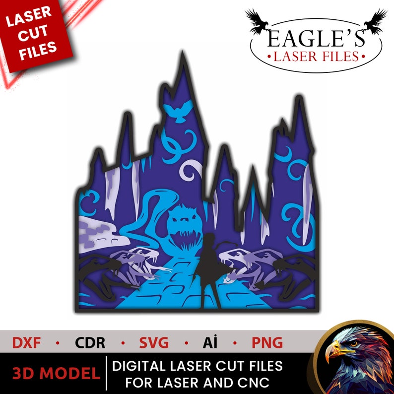 5 Harry Potter Multilayer SVG Bundle - Hogwarts, Patronus Stag ...
