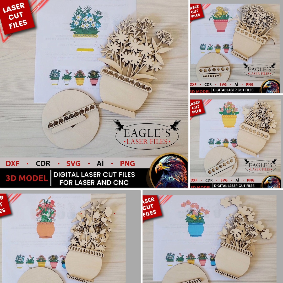 Laser Flowers Files, Flowers Svg Files, Laser Cut Files, Svg Files ...