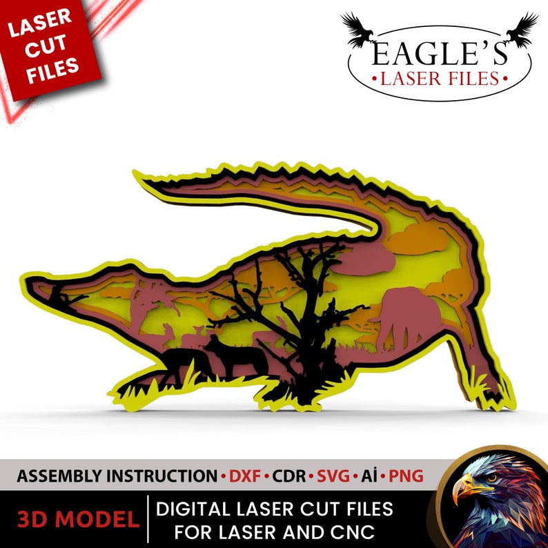 Layered Animals Svg - Laser Cutting Files - Layered Svg File - DIY ...