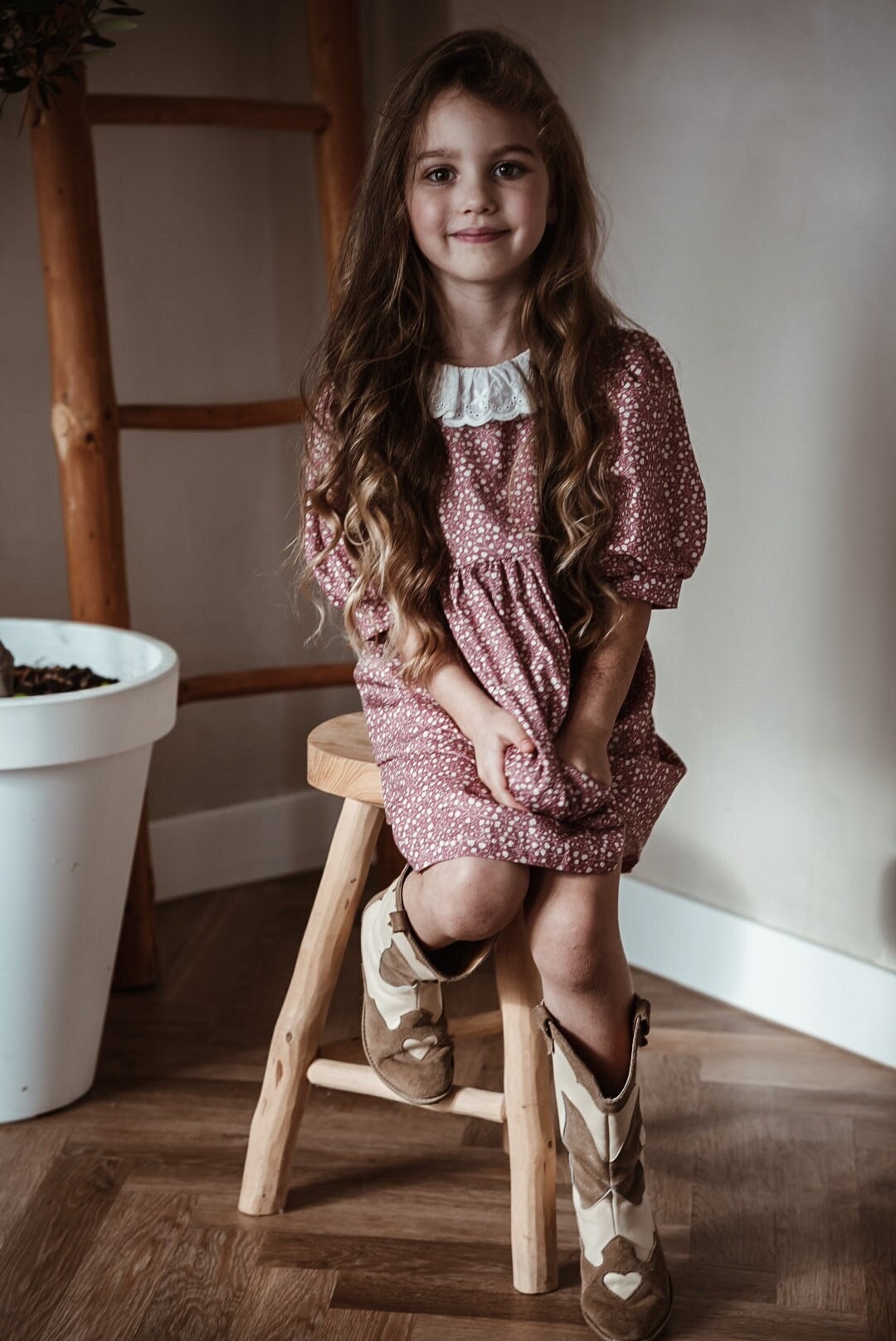 Florence Girls Boho Dress | Cotton Flowers Vintage Dresses for Children ...
