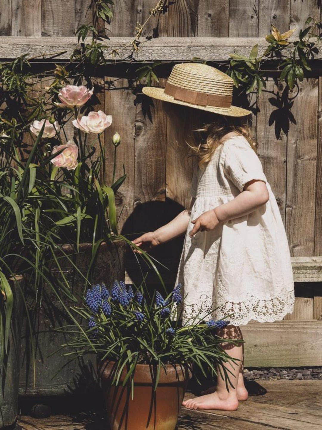 Helena Girls Boho Dress Lace & Muslin Vintage Dresses for Children ...