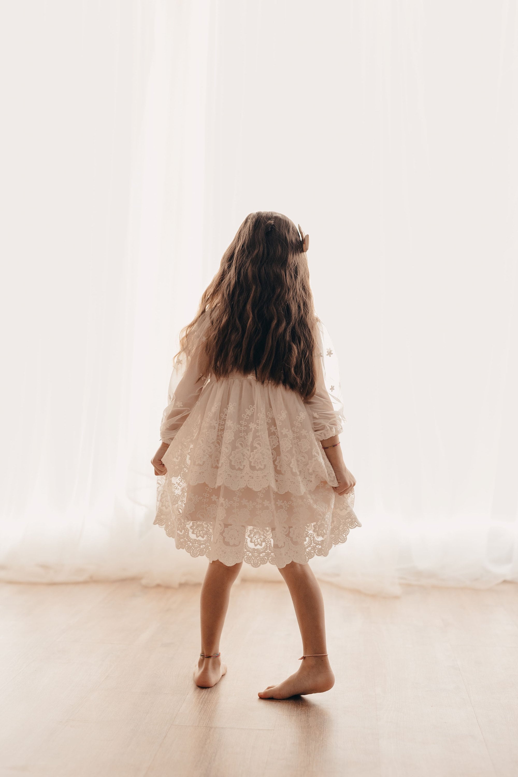 Nancy Girls Boho Dress Tulle & Muslin Vintage Dresses for Children ...