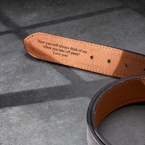 Personalizable Father's Day Gift Leather Belt: Customized Gift for Dad ...