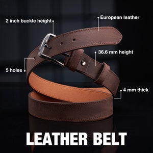 Personalizable Father's Day Gift Leather Belt: Customized Gift for Dad ...