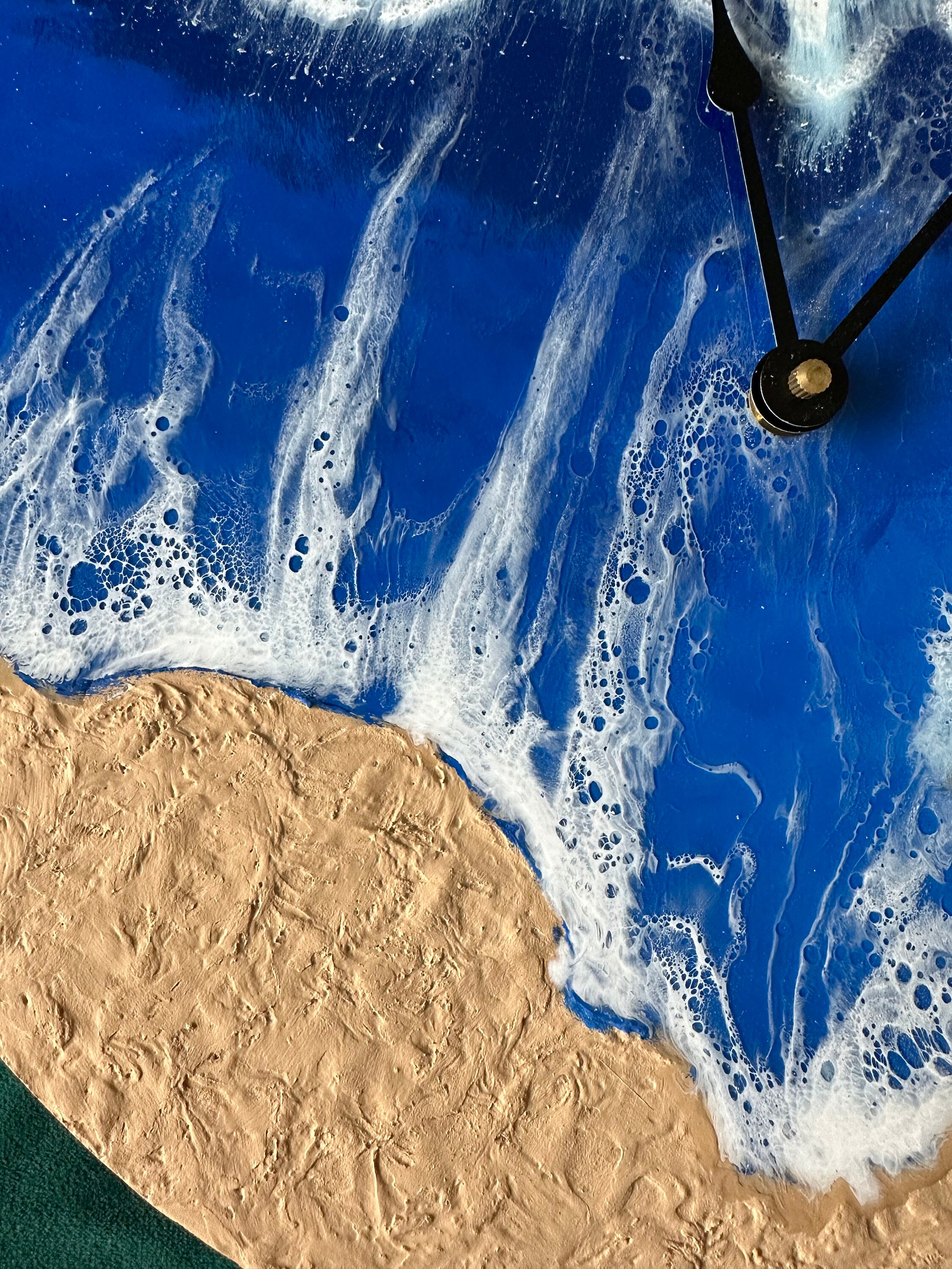 Sea Color Wall Clock With Beach Sand - Etsy
