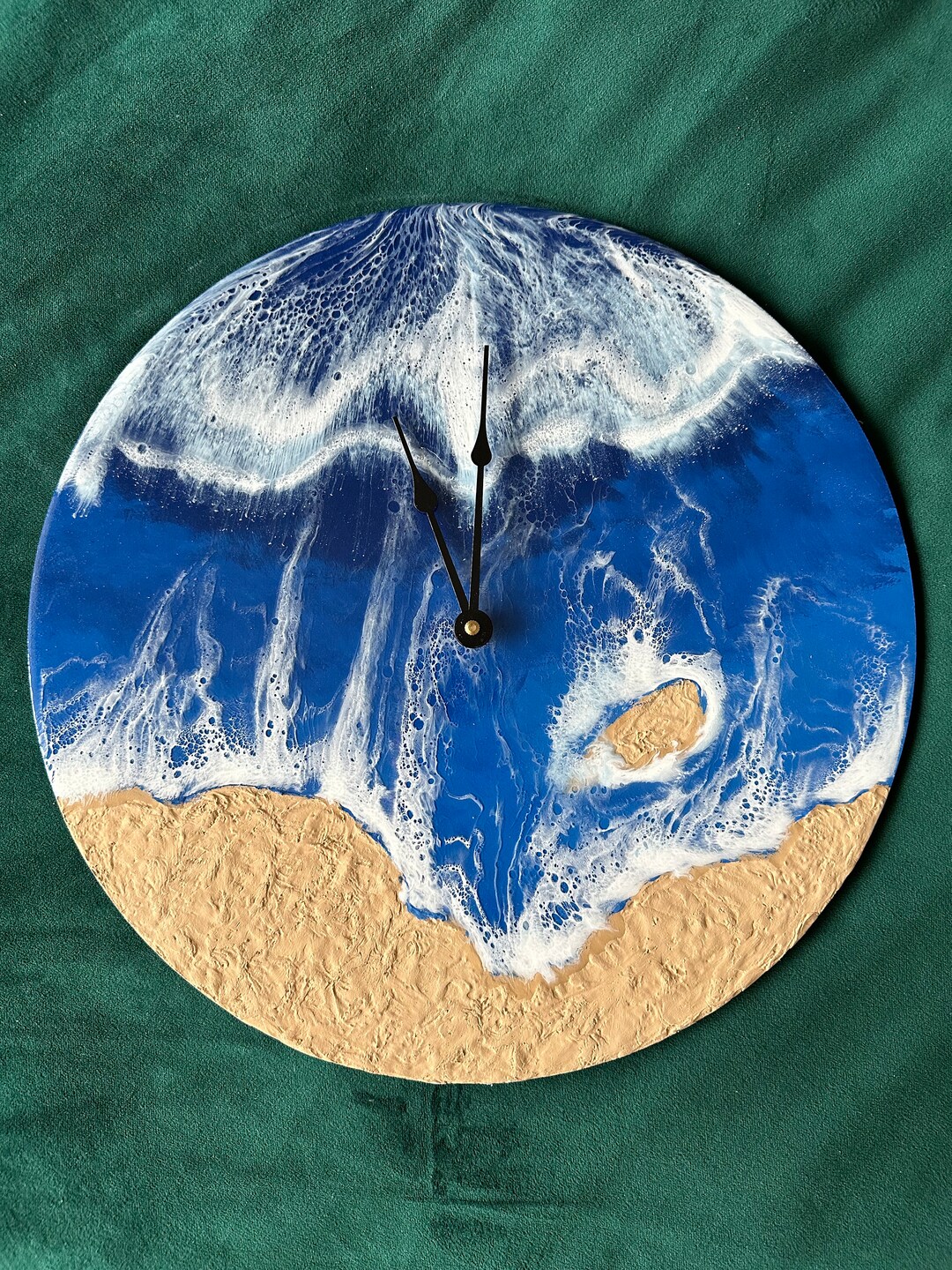 Sea Color Wall Clock With Beach Sand - Etsy