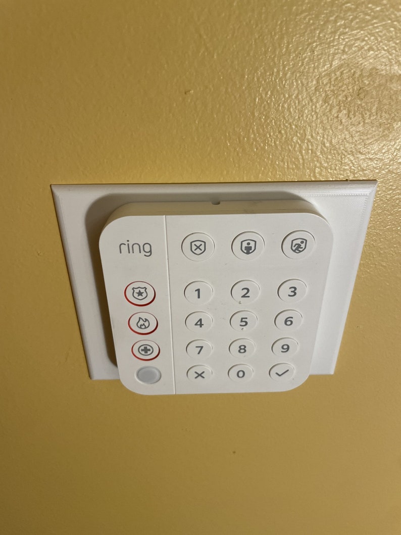 Ring Alarm Keypad Wall Mounting Plate Large Or Small 3d Printed Keypad
