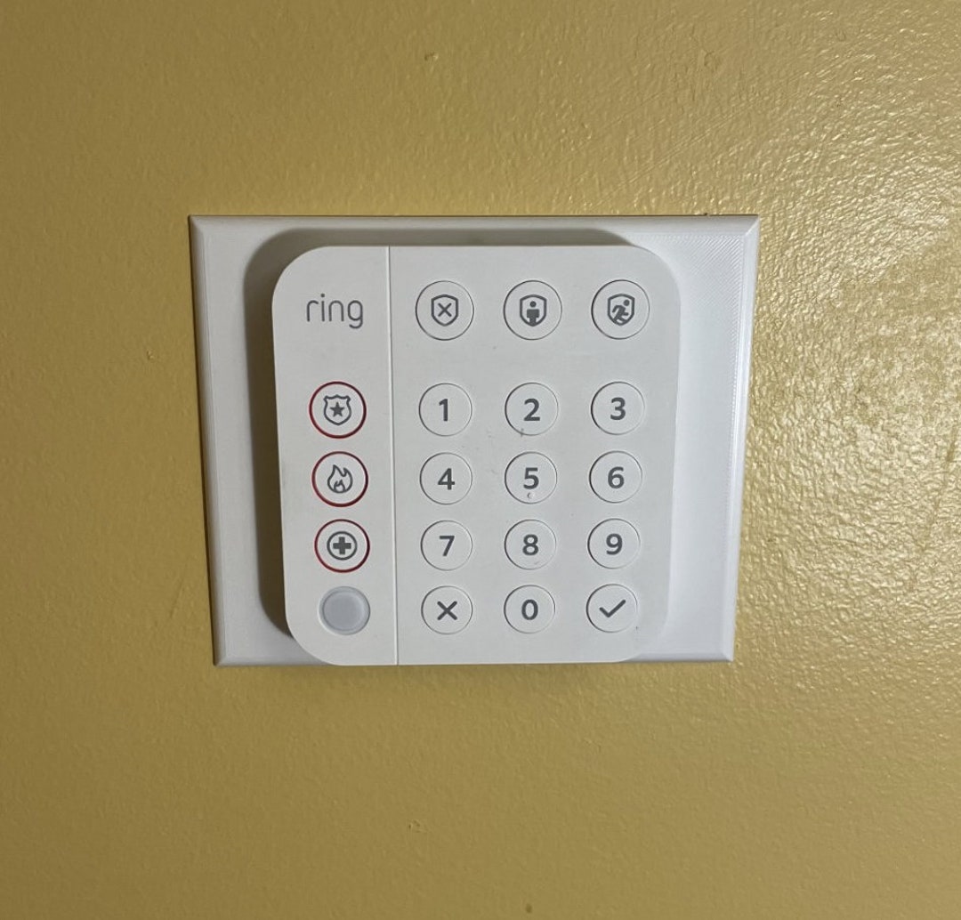 Ring Alarm Keypad Wall Mounting Plate Large Or Small 3d Printed Keypad Not Included Etsy