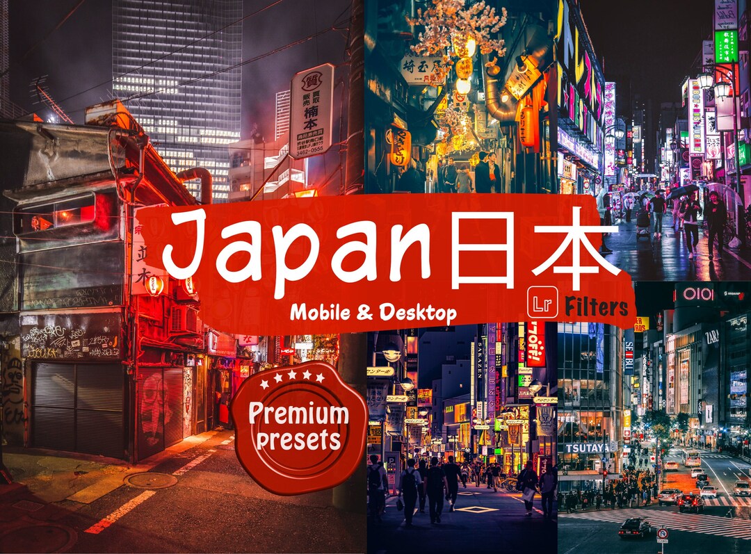 10 Japan Lightroom Presets Neon Filters Instagram Anime Filters for ...