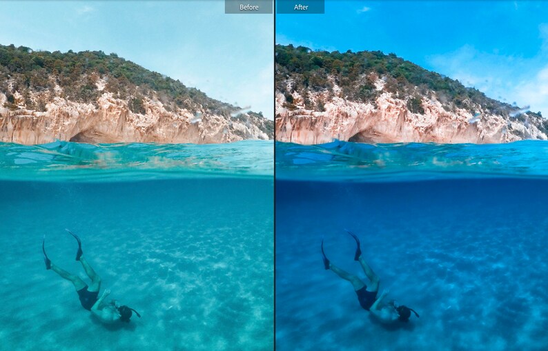 8 Summer Presets Lightroom Blue Tones Instagram Travel Filters Presets ...