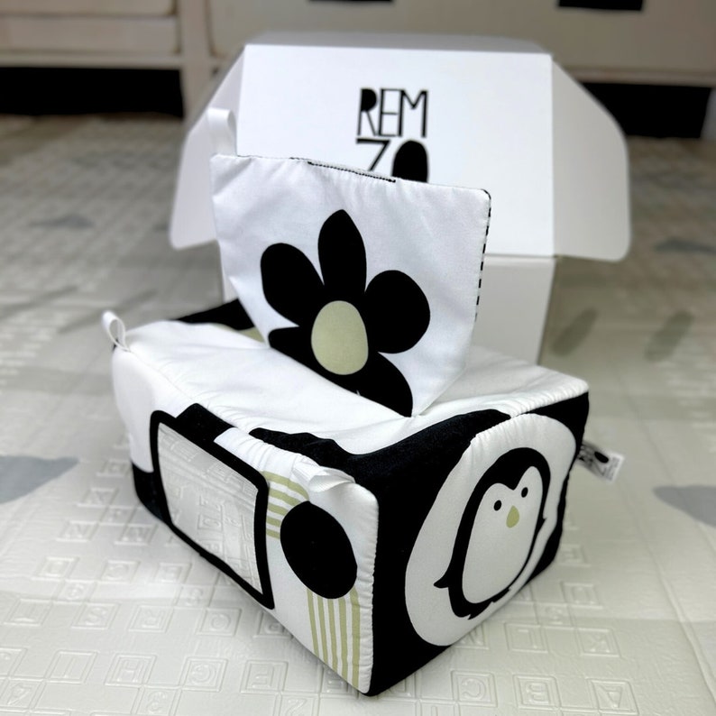 3-in-1 Baby Tissue Box Toy W/ 10 Hanging Baby Crinkle Paper & Baby ...