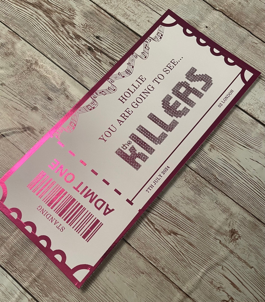 The Killers 2024 Tour Ticket Faux the Killers Concert Ticket - Etsy