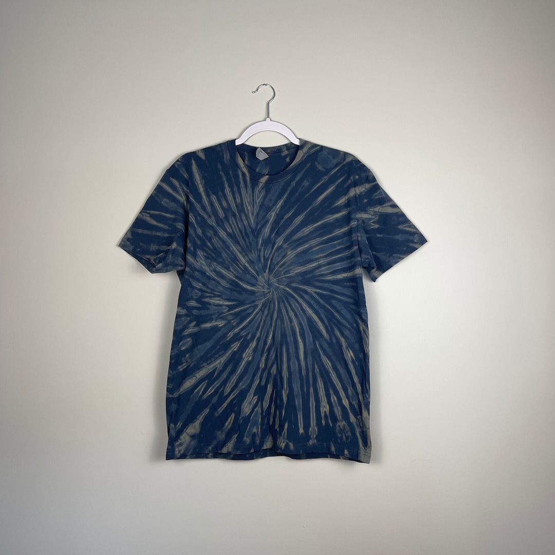 Adult Large Handmade Reverse Tie Dye T-shirt, Spiral Tie Dye Shirt ...