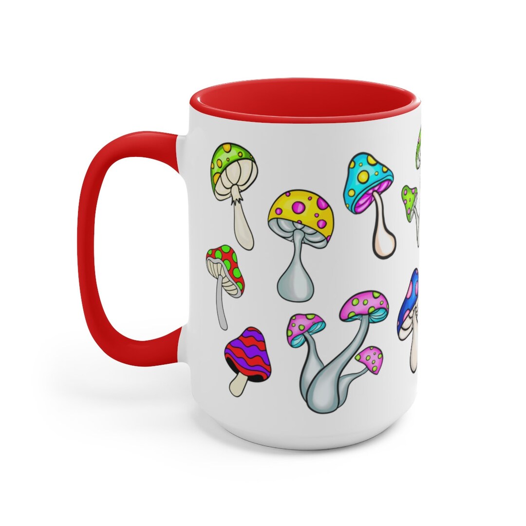 Magic Mushrooms Mug, Psychedelic Mug, Trippy Mug, Ceramic Mug 11 Oz 15 ...