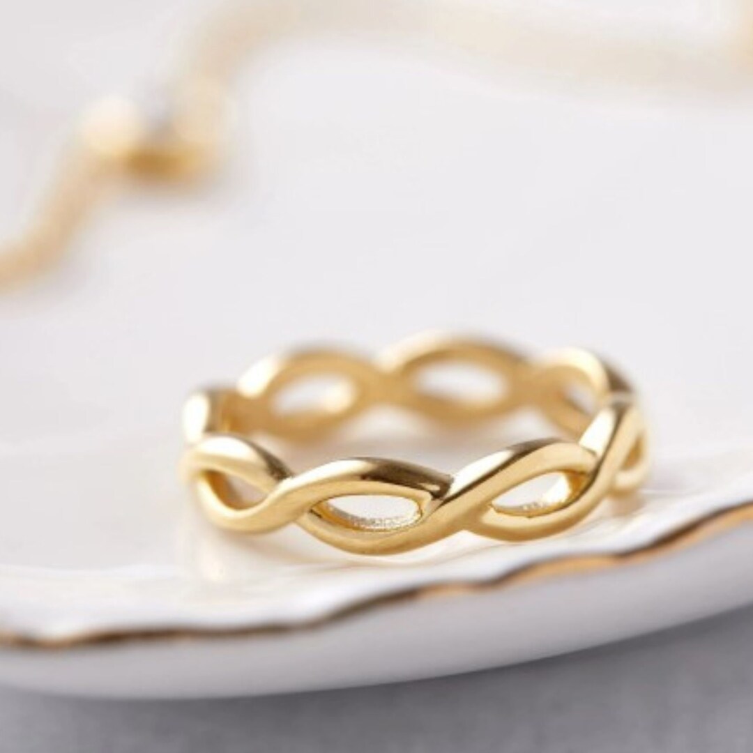 Braided Ring Braid Ring in Gold Friendship Ring - Etsy
