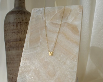 Dainty Initial Necklace Custom Letter Charm Necklace Delicate Layering ...