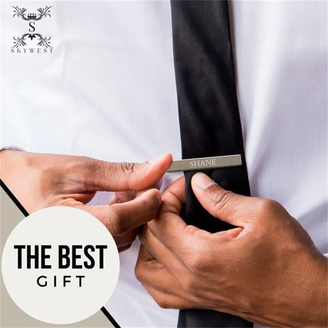 Personalized Tie Bar Custom Tie Bar Personalize Groomsman Tie Clip ...