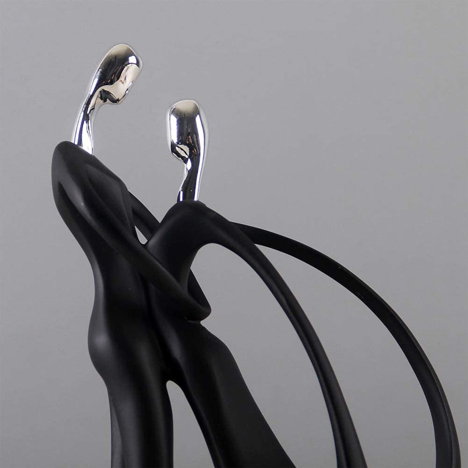 Couple Dancing in Black / Romantic Couple Figurine / Abstract Dancer ...