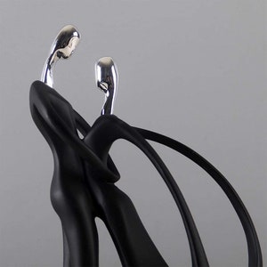 Couple Dancing in Black / Romantic Couple Figurine / Abstract Dancer ...