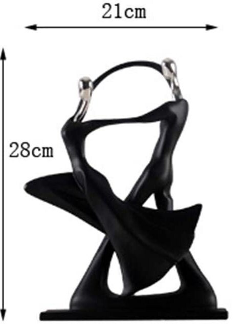 Couple Dancing in Black / Romantic Couple Figurine / Abstract Dancer ...