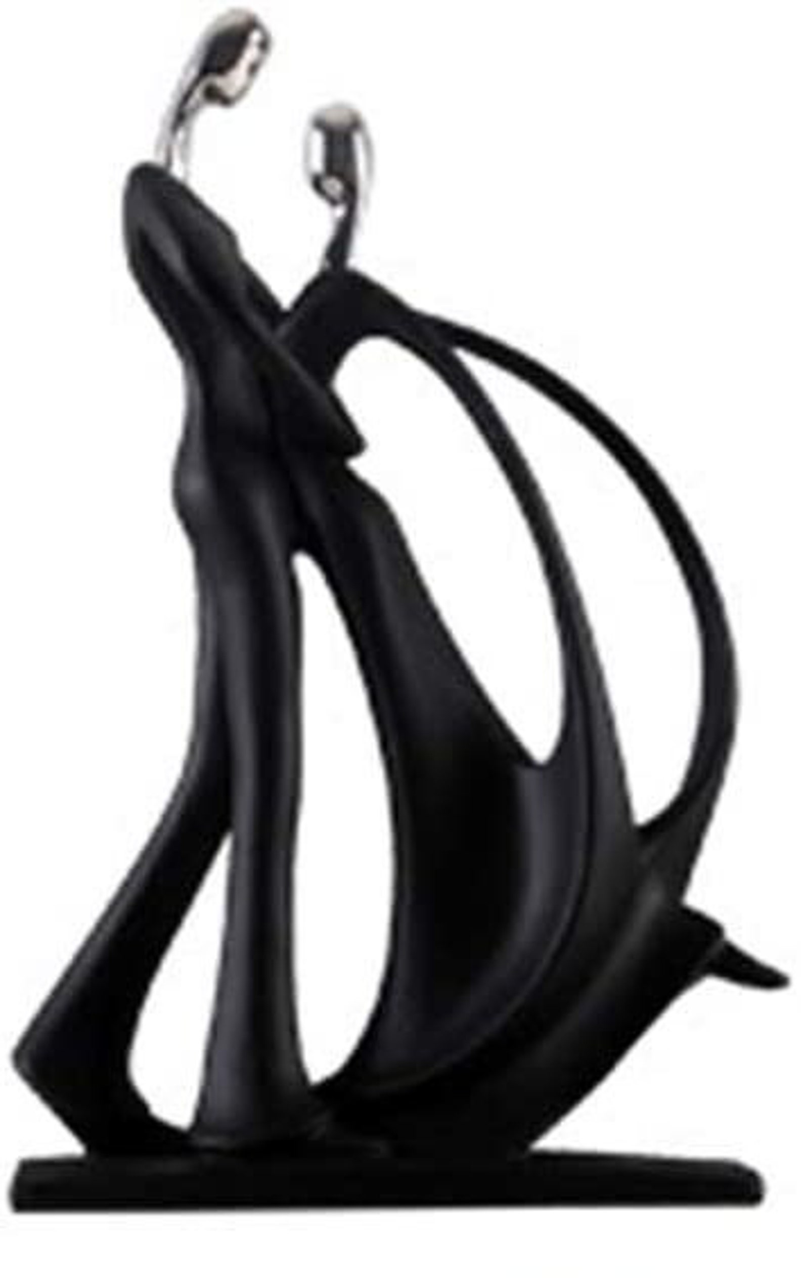Couple Dancing in Black / Romantic Couple Figurine / Abstract Dancer ...