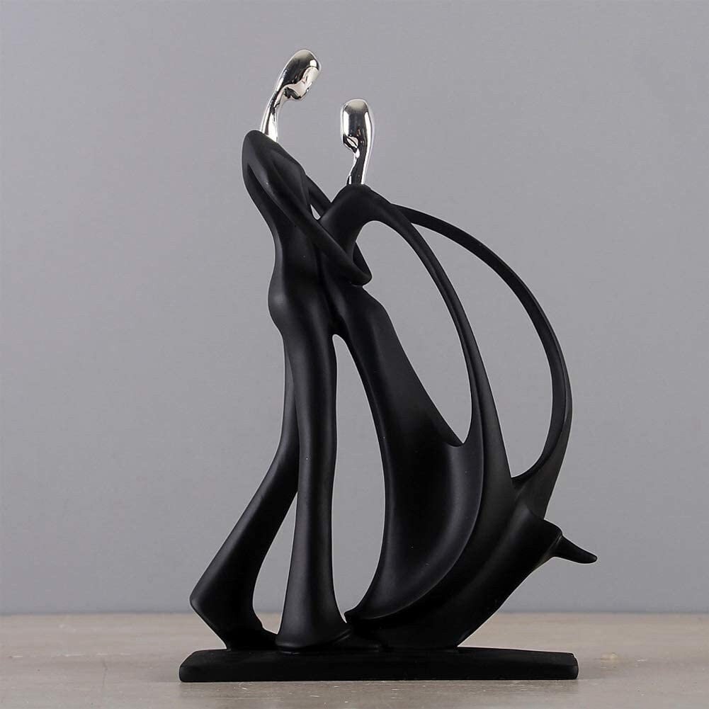 Couple Dancing in Black / Romantic Couple Figurine / Abstract Dancer ...