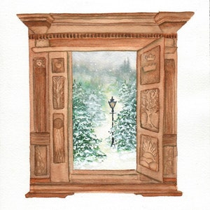 Narnia Wardrobe Narnia Art Narnia Painting C.S. Lewis Watercolor ...