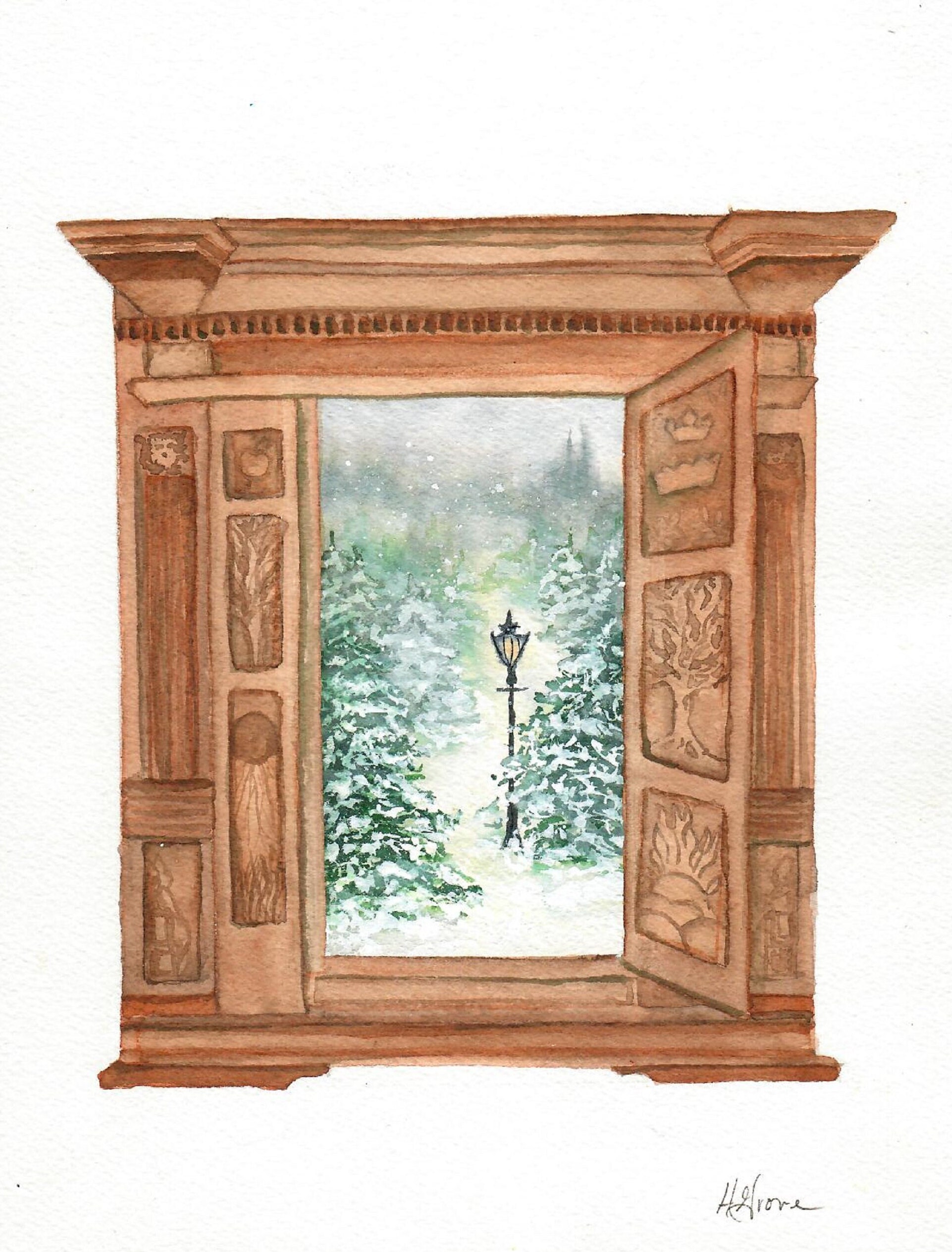 Narnia Wardrobe - Narnia Art - Narnia Painting- C.S. Lewis - Watercolor ...