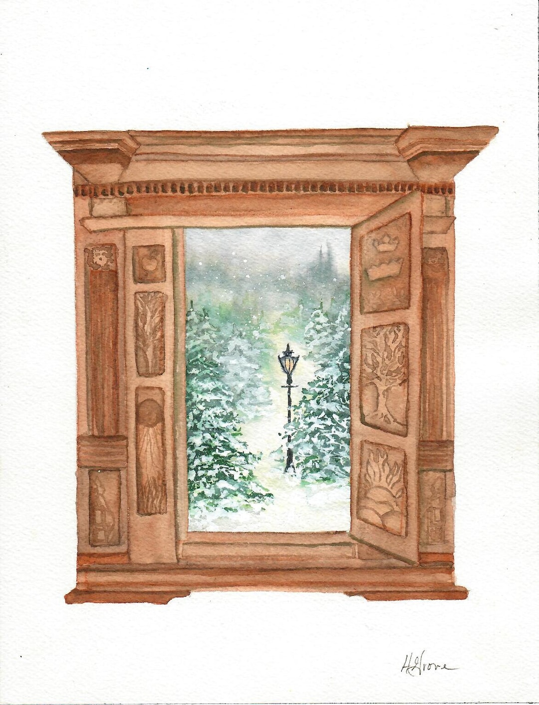 Narnia Wardrobe - Narnia Art - Narnia Painting- C.S. Lewis - Watercolor ...
