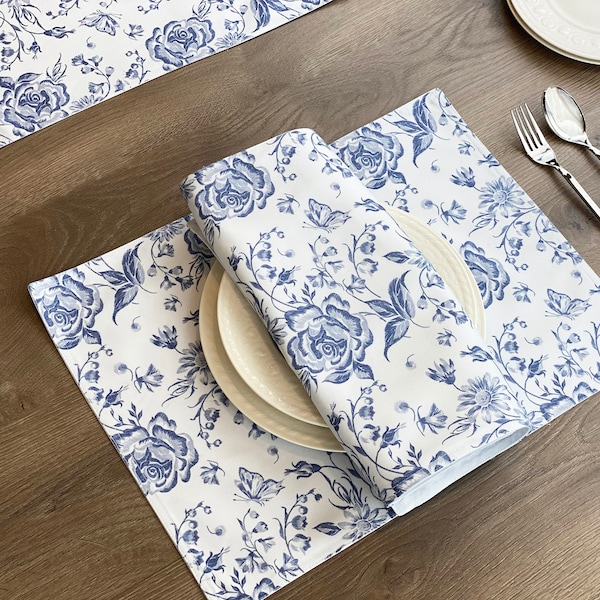 Placemat Butterflies Blue - Etsy