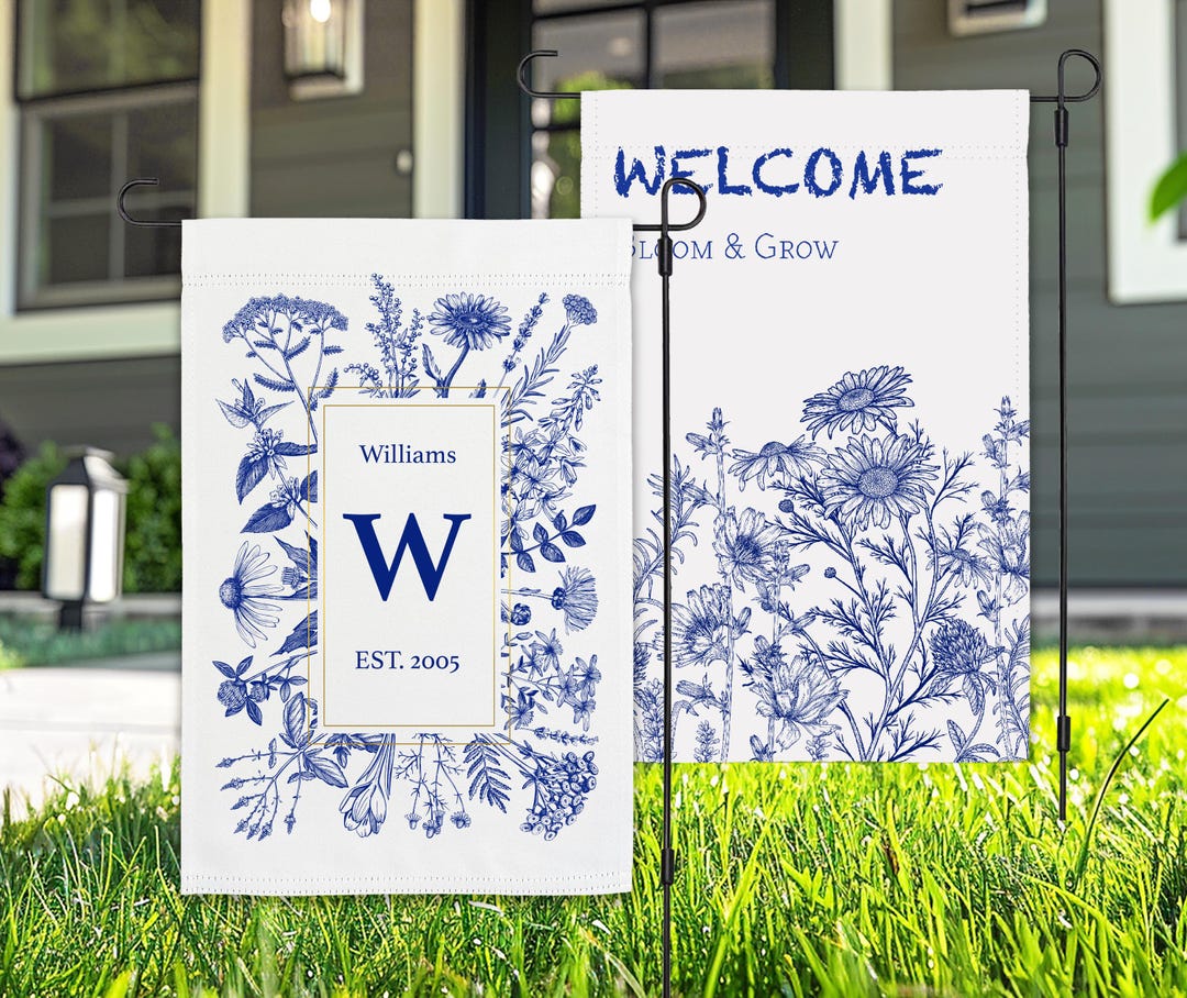 Personalized Double-sided Welcome Garden Flag,custom Outdoor Yard Flag ...